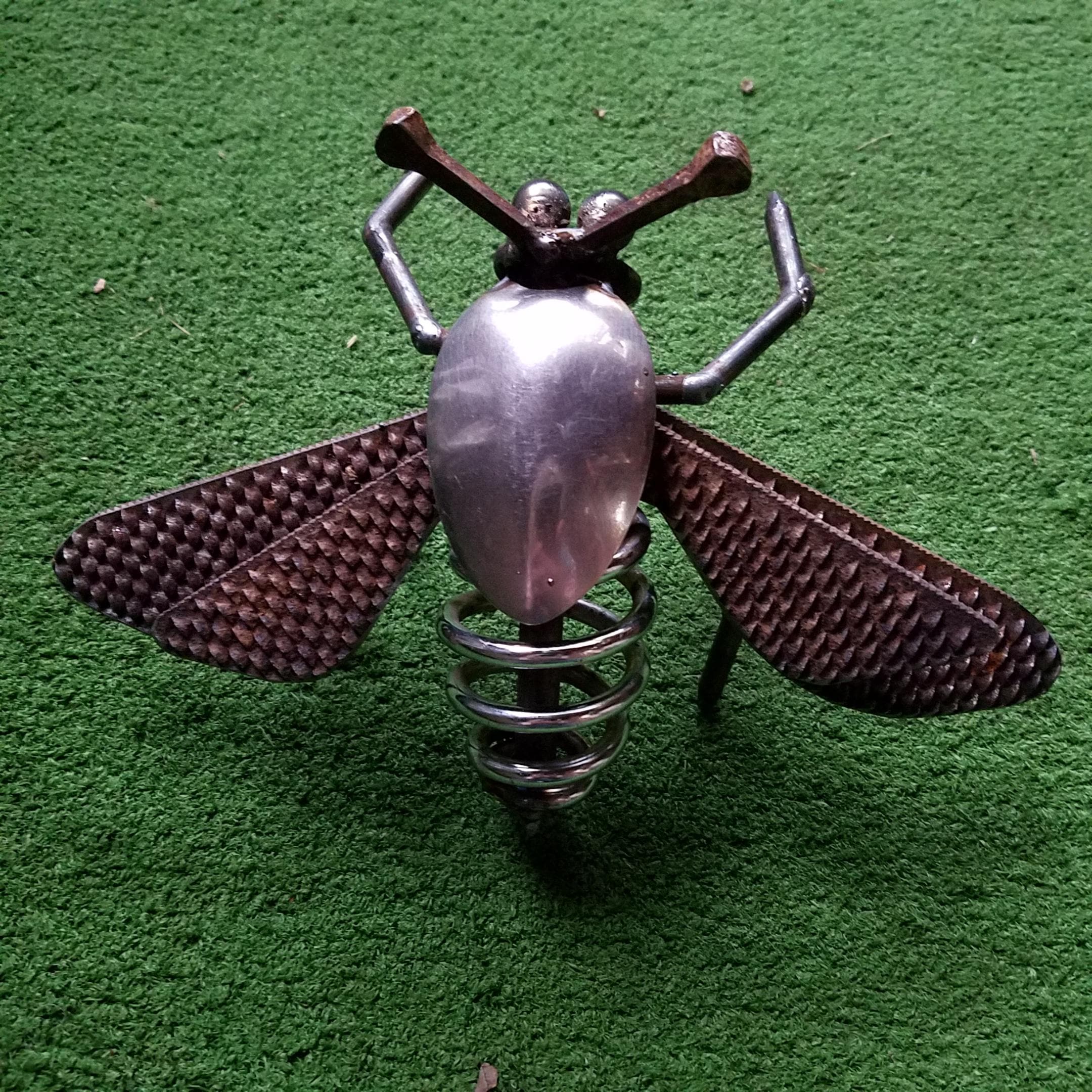 Bumblebee - Railroad Spike Art - Recycled Metal Garden Sculpture - Etsy