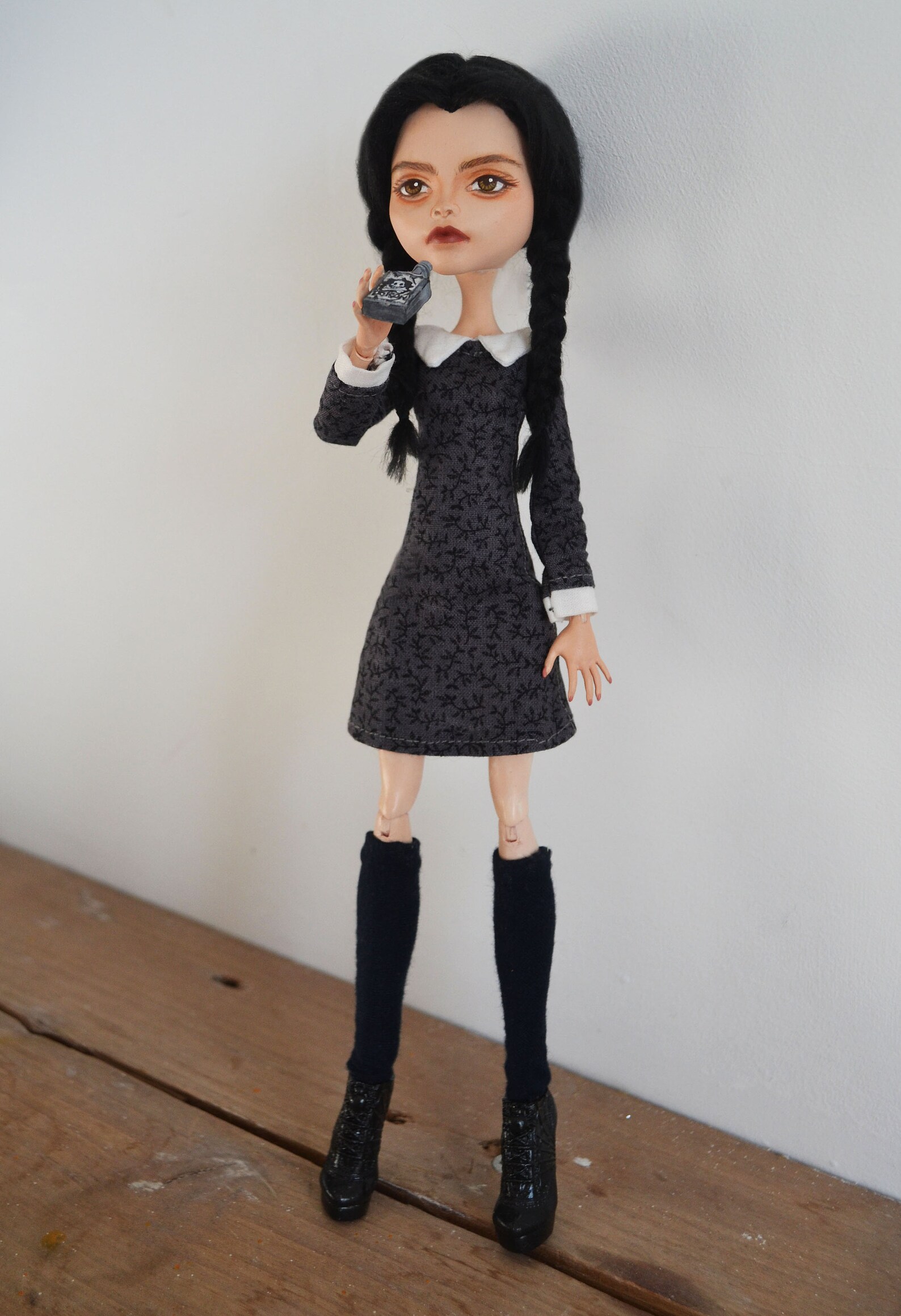 Wednesday Custom Art Doll Movie Inspired Handmade Action - Etsy