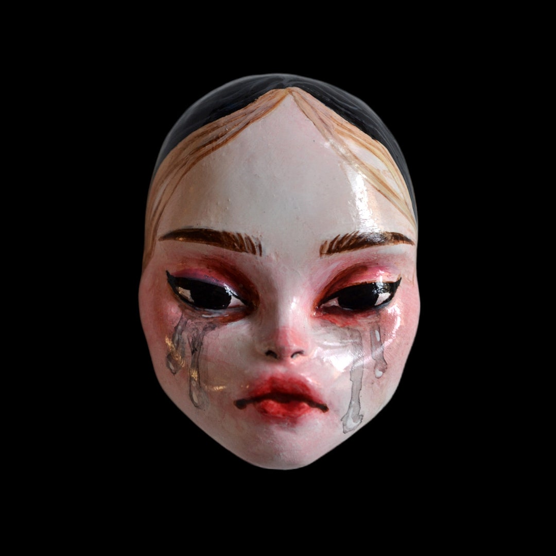 Grief Brooch | Handmade Pin Featuring Crying Banshee Character Doll ...