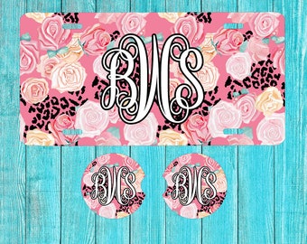 Cheetah Print Personalized License Plate and Accessories - Etsy