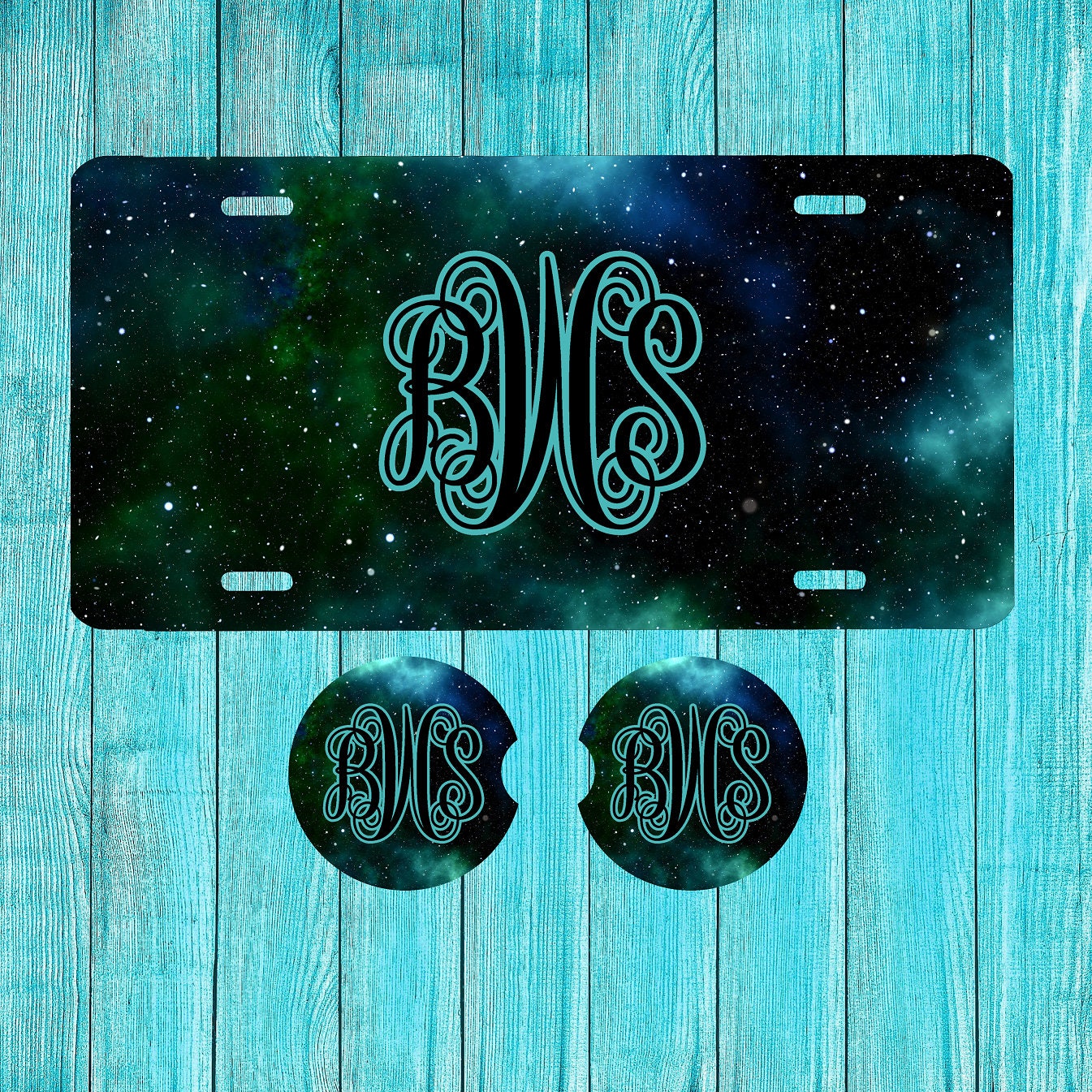 Galaxy Personalized License Plate and Accessories - Etsy
