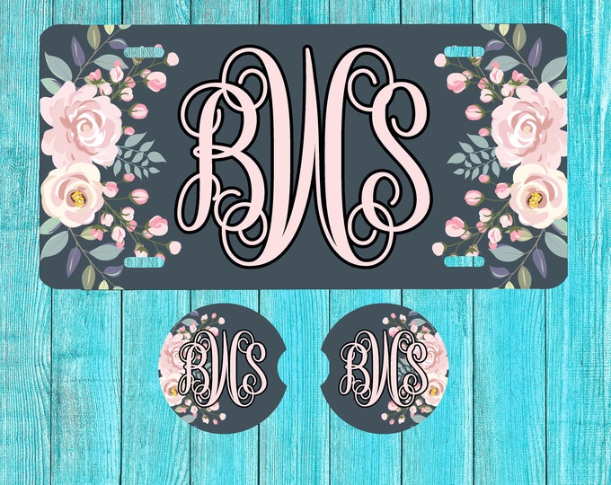 Chinoiserie Monogrammed Car Tag-personalized License Plate-monogram Car ...