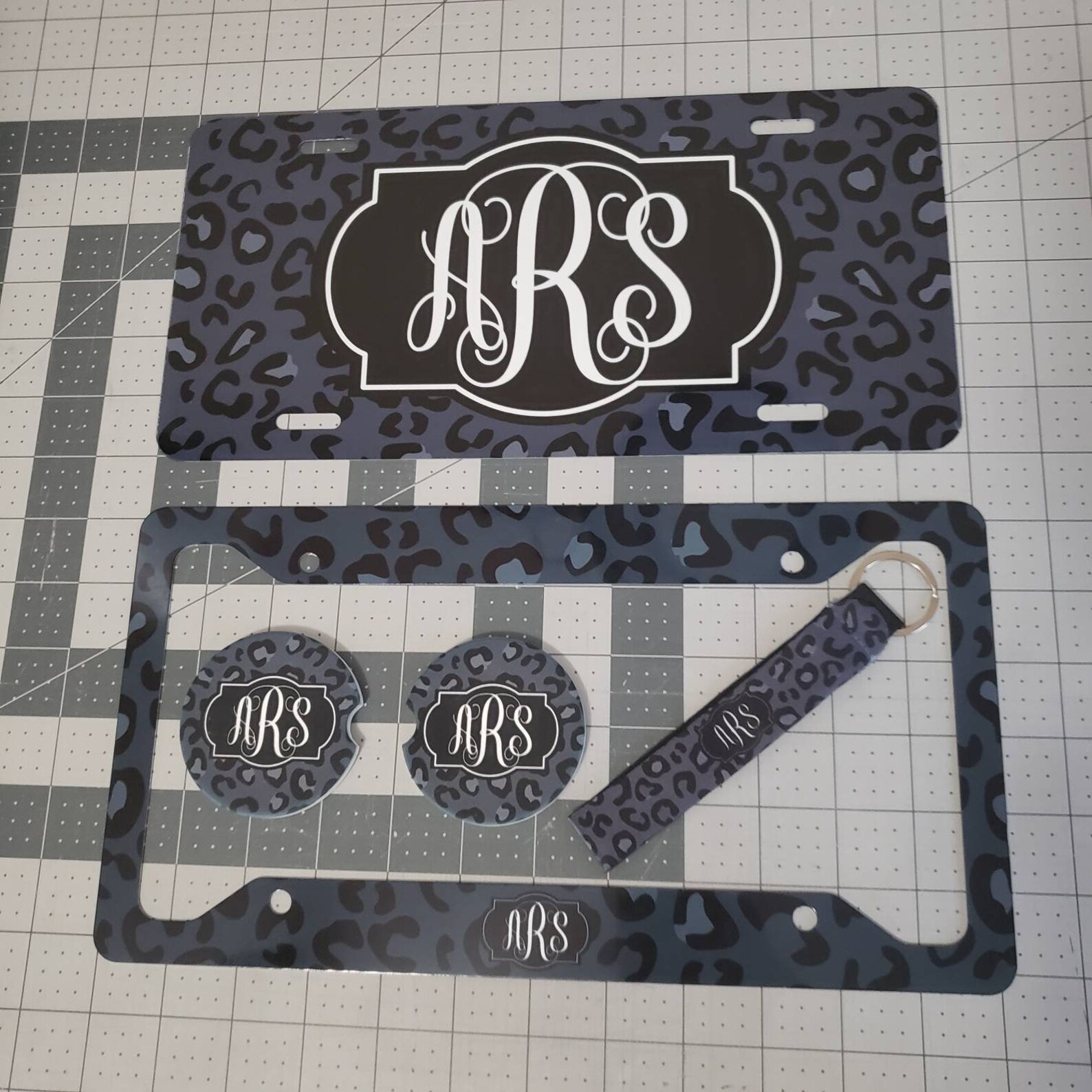 Gray Cheetah Leopard Personalized License Plate and Car - Etsy
