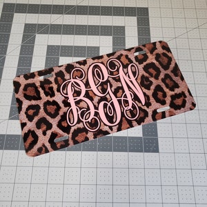 Cheetah Print Personalized License Plate and Accessories, Personalized ...