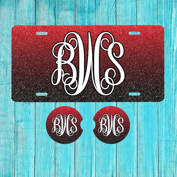 Black and Red License Plate - Etsy