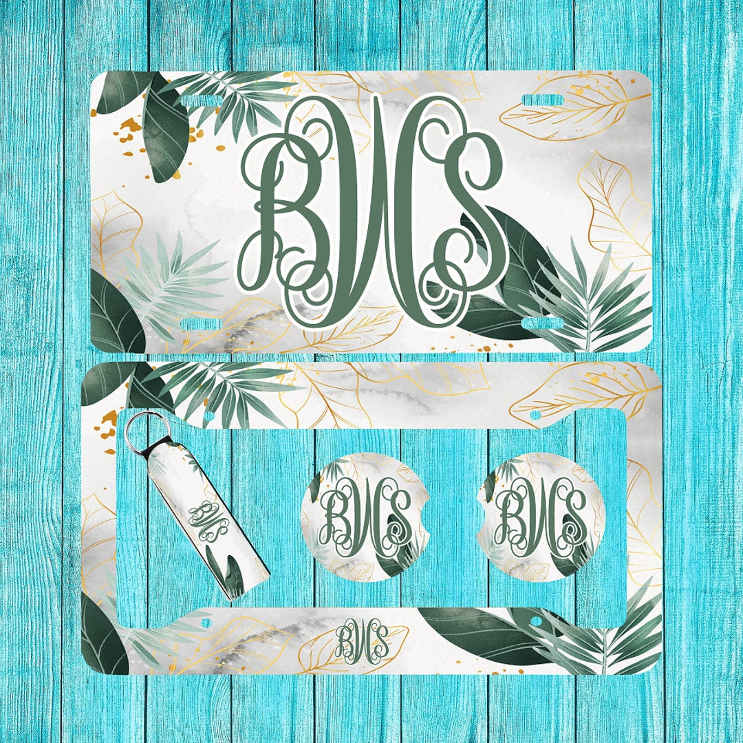 Leaf Marble Personalized License Plate and Accessories, Personalized ...