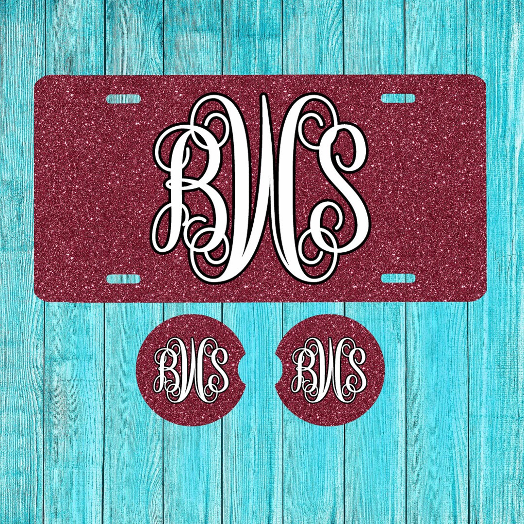Maroon Glitter (effect) Personalized License Plate, Personalized Car ...