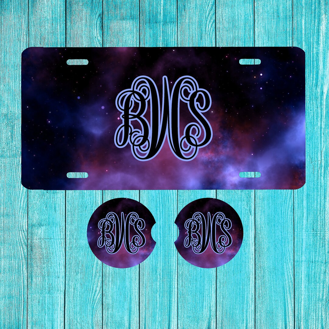 Galaxy (purple) Personalized License Plate and Accessories ...