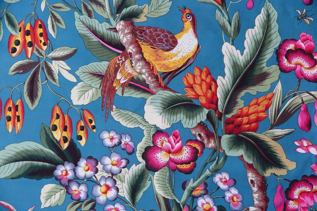 1 Meter Charles Burger Paris Pheasans Toile Fabric - Etsy