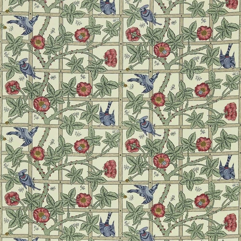 William Morris Trellis Fabric - Etsy