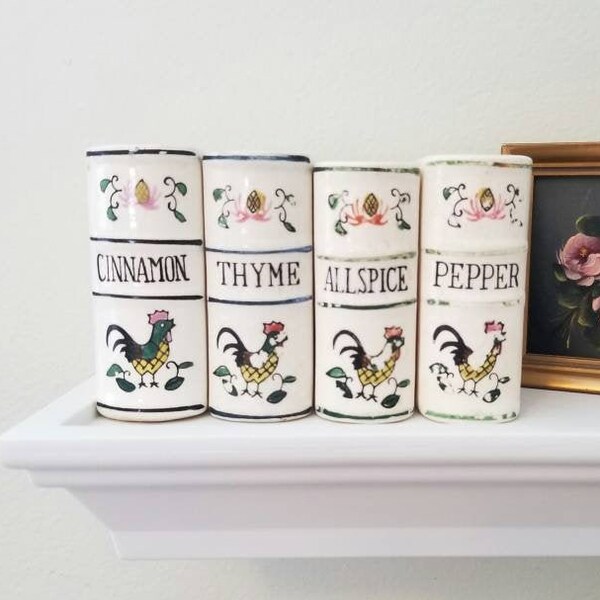 Vintage Spice Jars - Etsy