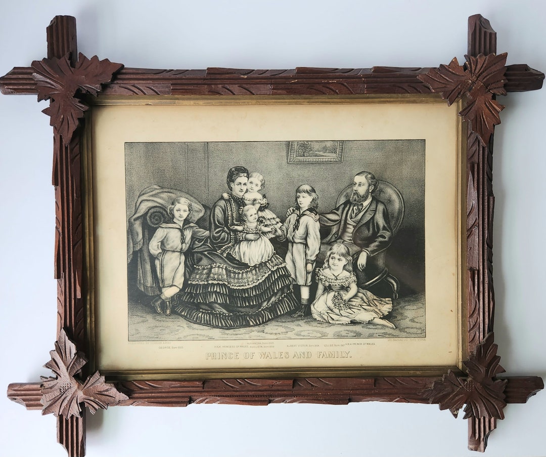 RARE Victorian Antique Currier & Ives Prince Albert Family Litho ...