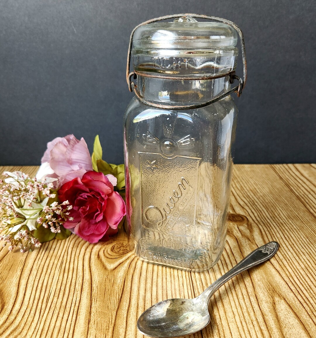 Antique Queen Trademark Widemouth Quart Mason Jar Farmhouse Decor - Etsy