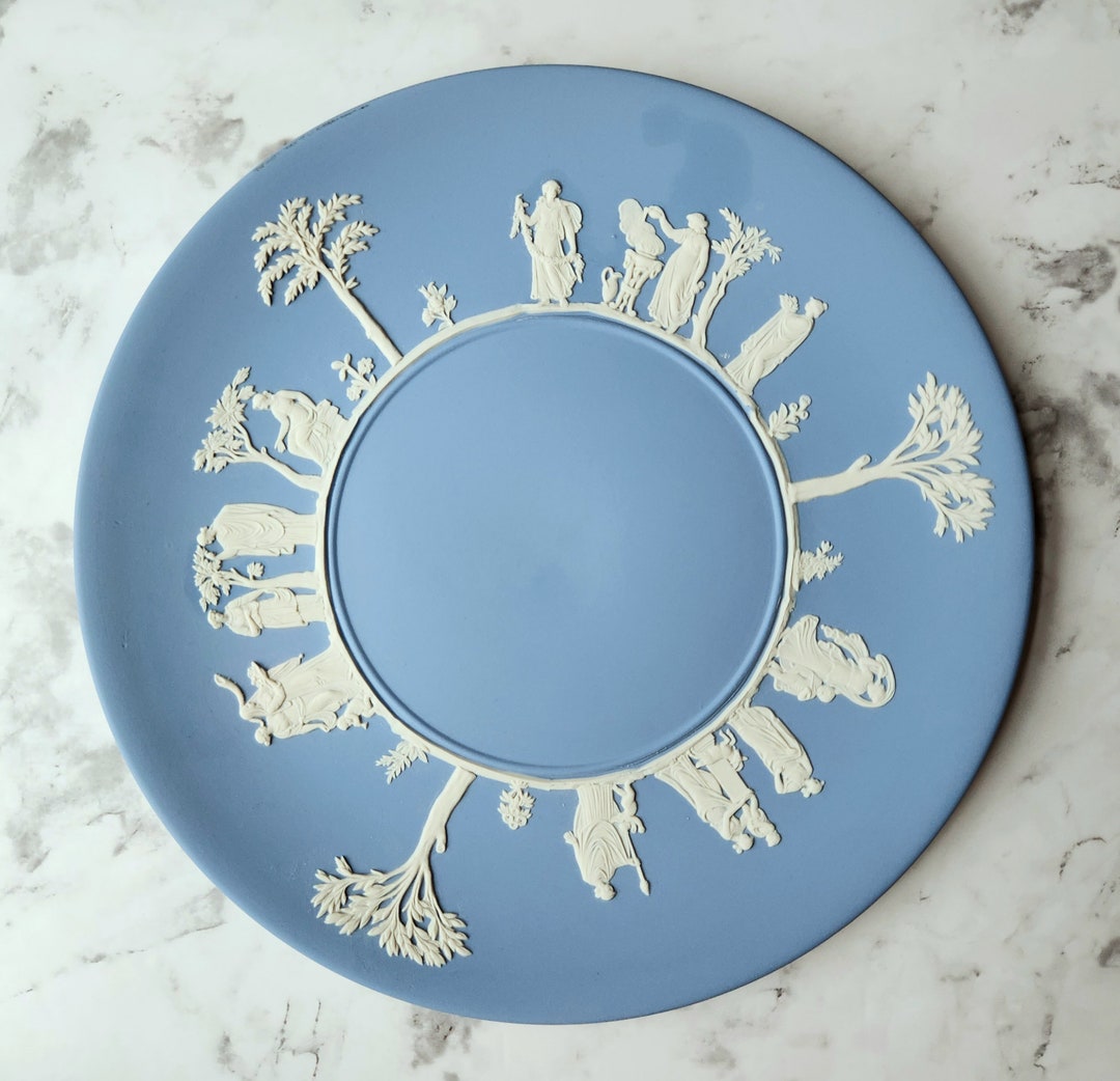 Vintage Wedgwood Blue Jasperware Neoclassical Pattern Plate - Etsy