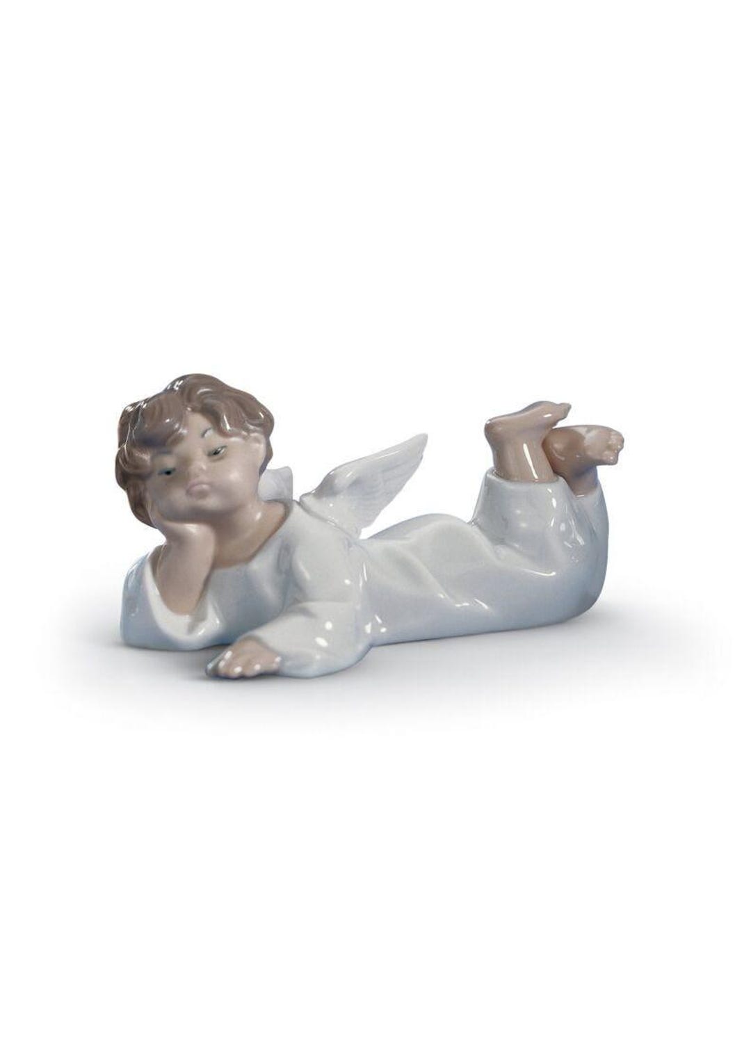 Lladro Fine Porcelain Relaxed/bored Angel Figurine - Etsy