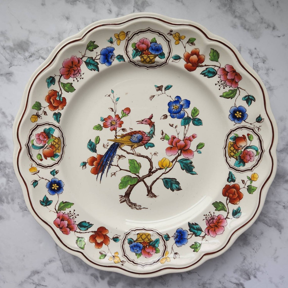 Victorian Antique Copeland Spode Bird in Tree Ironstone - Etsy