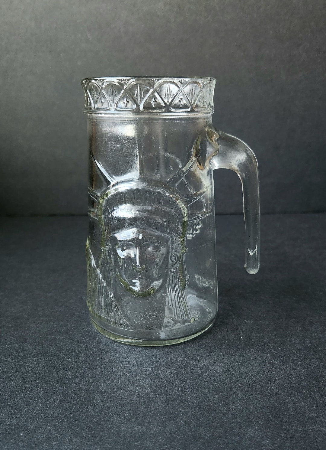 Vintage Keep the Torch Lit Statue of Liberty Glass Mug by Anchor Glass ...