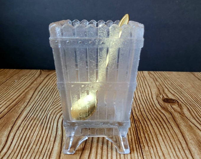 RARE 1880's Antique EAPG London / Picket Fence Pattern Spooner by the ...