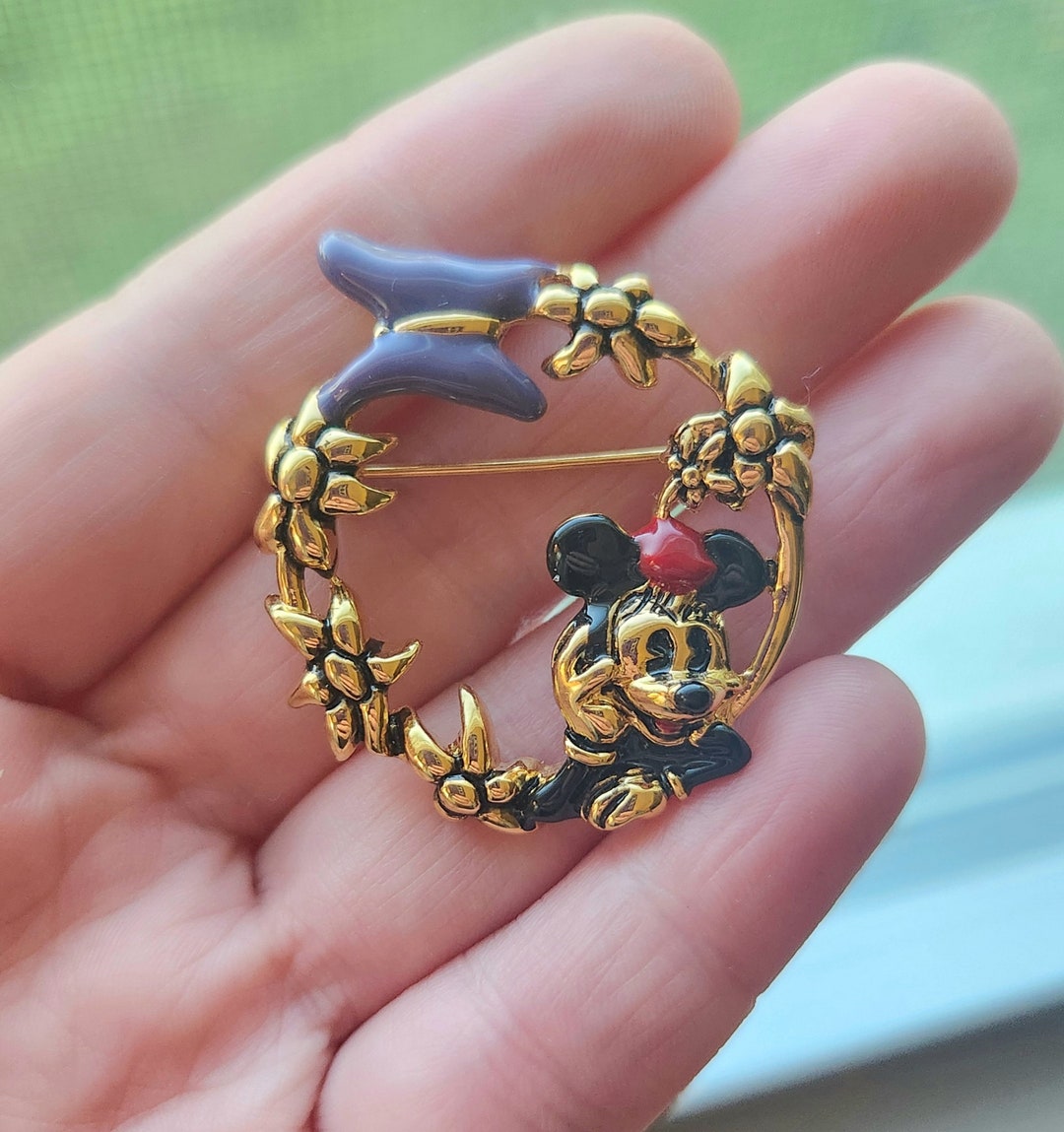 RARE Napier + Disney Minnie Mouse Enamel Brooch - Etsy