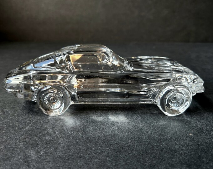 Vintage Crystal Glass Sports Car Porsche Paperweight - Etsy