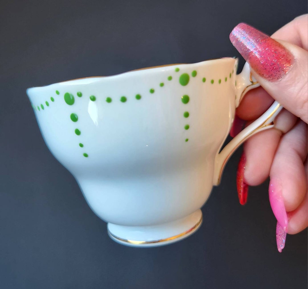 Vintage Royal Standard Fine Bone China Tea Cup Polka Dot Swag Design - Etsy