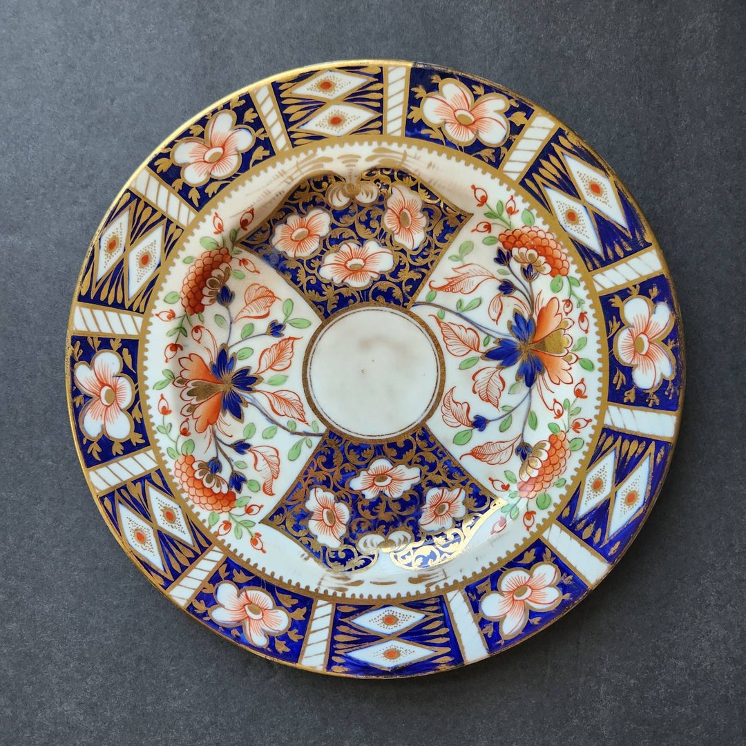 1860s Antique Imari Plate Royal Crown Derby Stevenson Hancock - Etsy