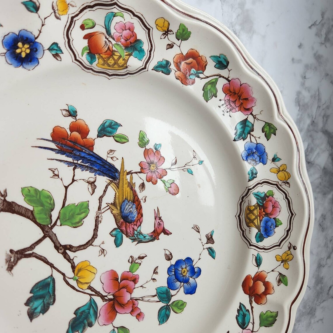 Victorian Antique Copeland Spode Bird in Tree Ironstone - Etsy