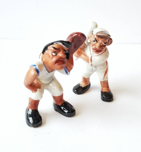 1940's Vintage Baseball Player Figurines Made in Occupied | Etsy