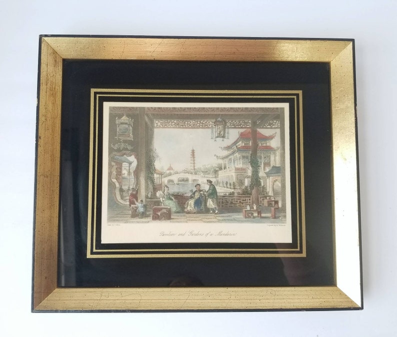 Framed Hand-colored Engraving Set house of - Etsy