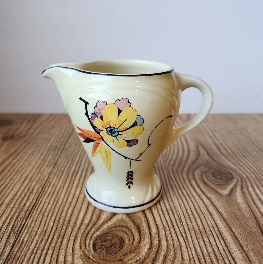 1930s Art Deco Vintage Hall Pottery Andrew Pattern Creamer - Etsy