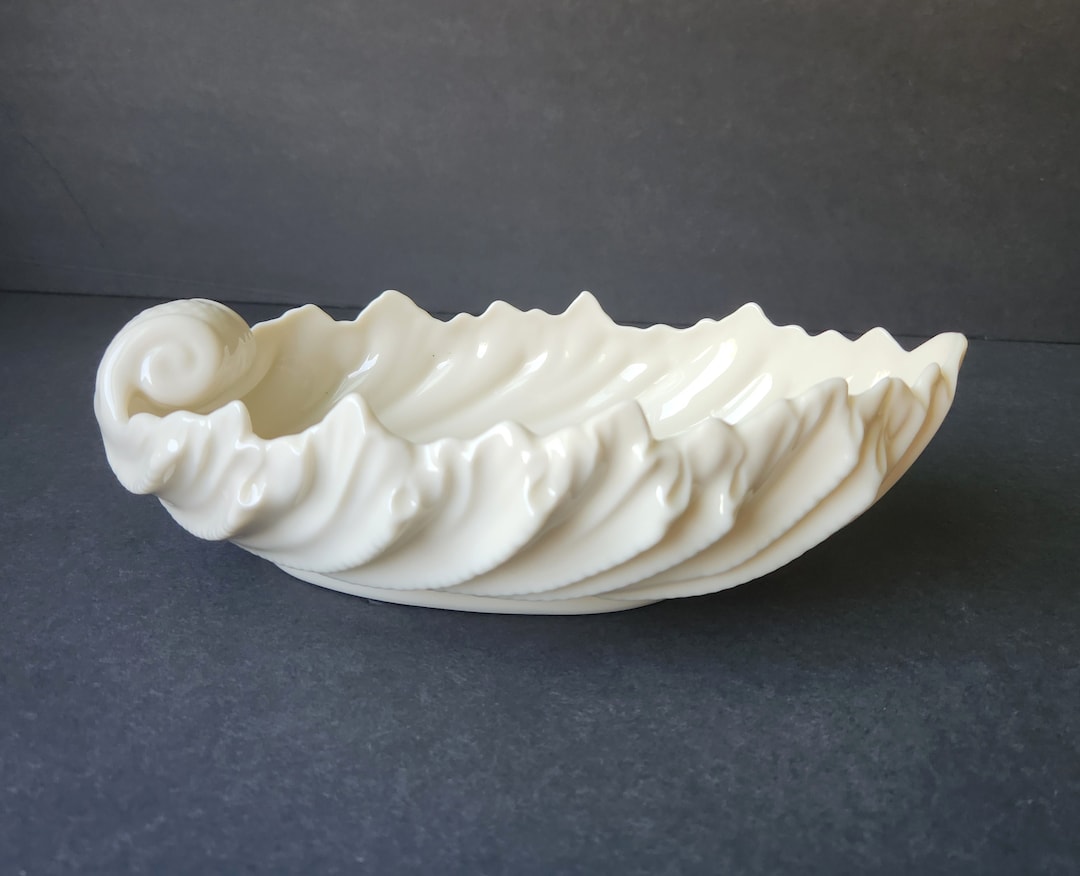 Lenox Porcelain Shell Nautilus Acanthus Leaf Large Bowl - Etsy
