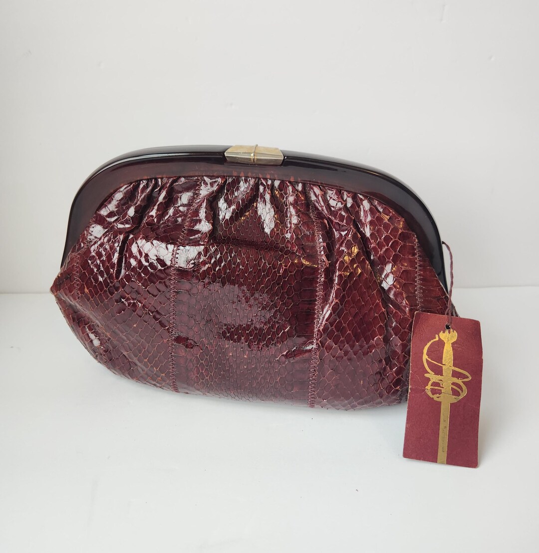 1970's Vintage Ruth Saltz Lizard Skin Clutch Purse Handbag - Etsy