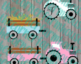 Tractor Farm SVG DXF PNG Clip Art | Etsy
