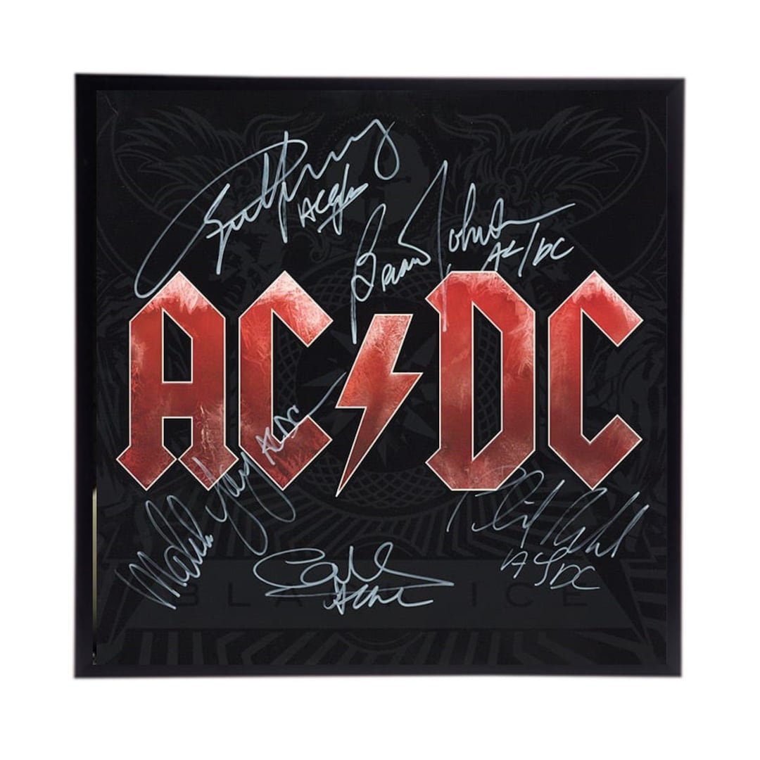 Acdc Autographed Album Cover Reprint, - Etsy