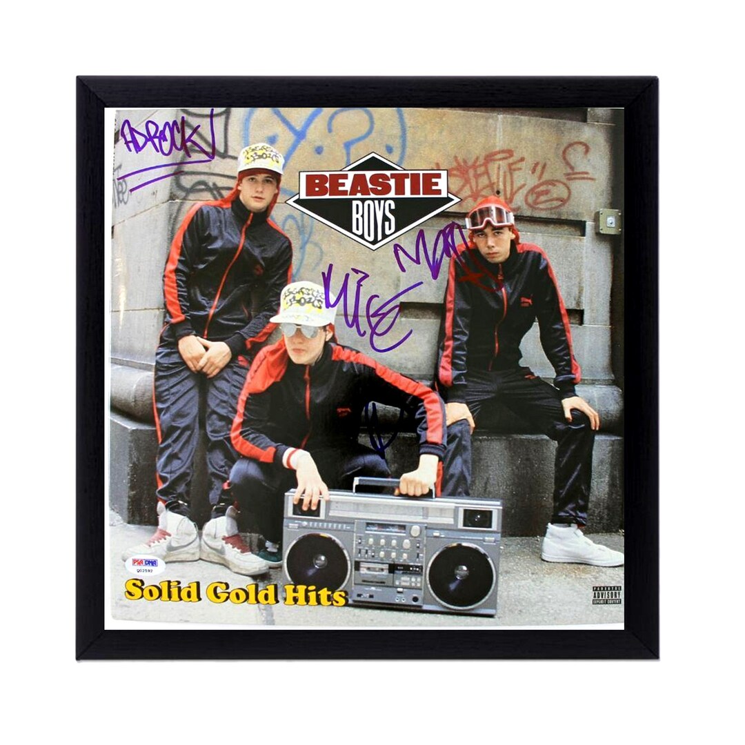 Autographed Beastie Boys "solid Gold Hits" Album Cover Replica,frame ...