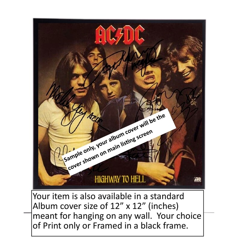 SHADOWBOX INCLUDED Acdc Autographed Album Cover Replica - Etsy