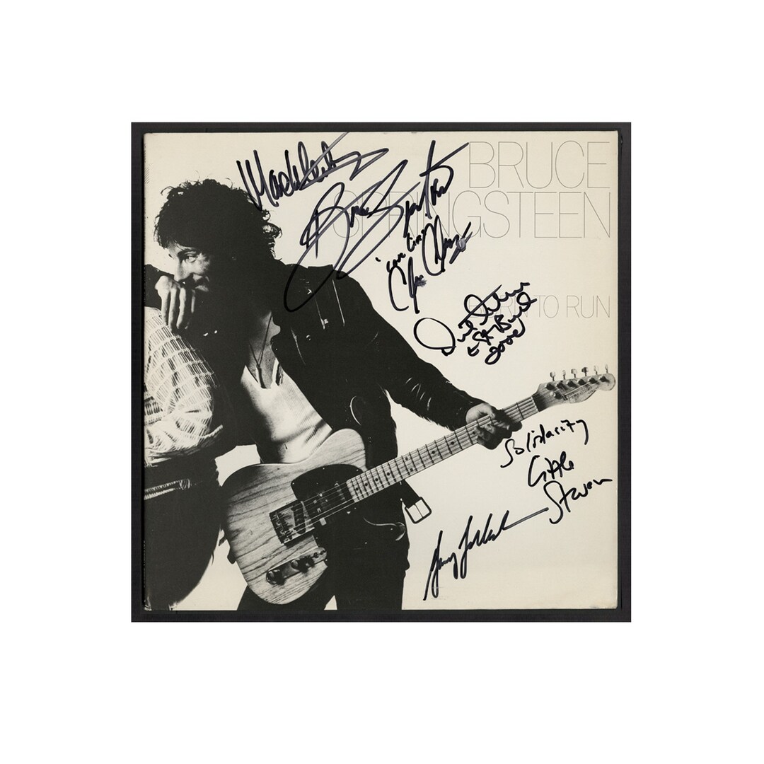 Autographed Bruce Springsteen born to Run Album Cover Replica - Etsy