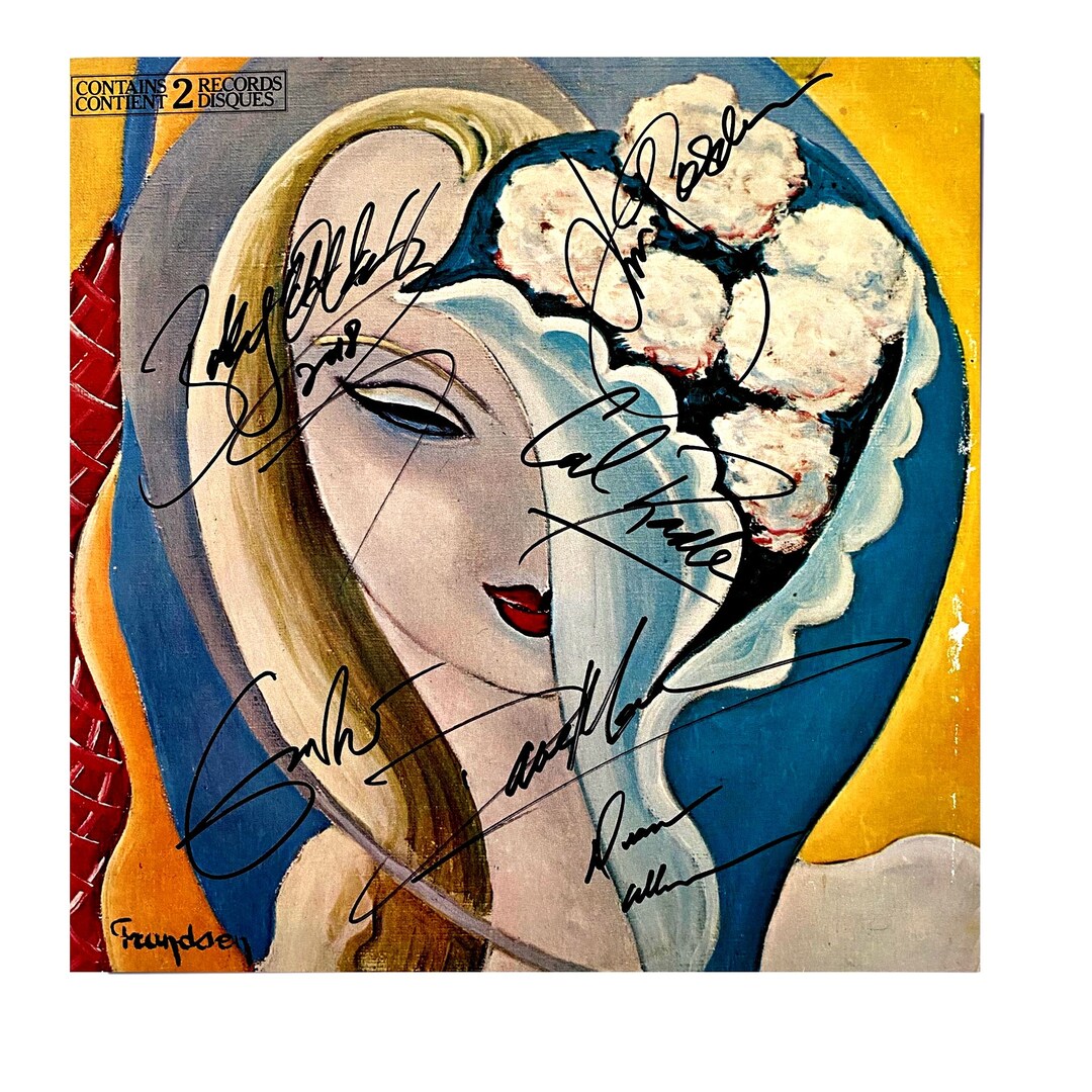 Eric Clapton "layla" Autographed Whole Band Album Cover Reprint, - Etsy