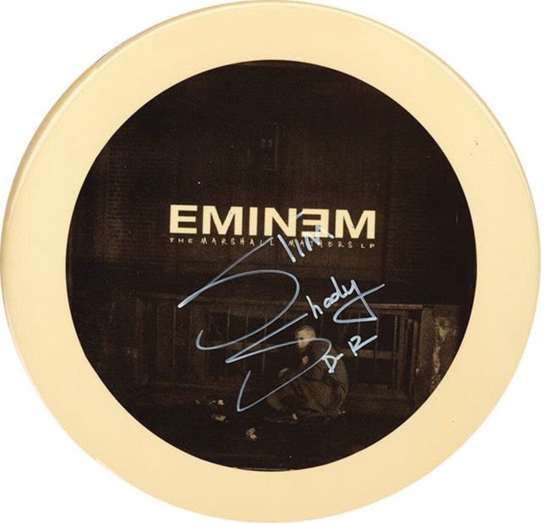 Eminem Marshall Matters Slim Shady Autographed / Signed 10 Drumhead ...