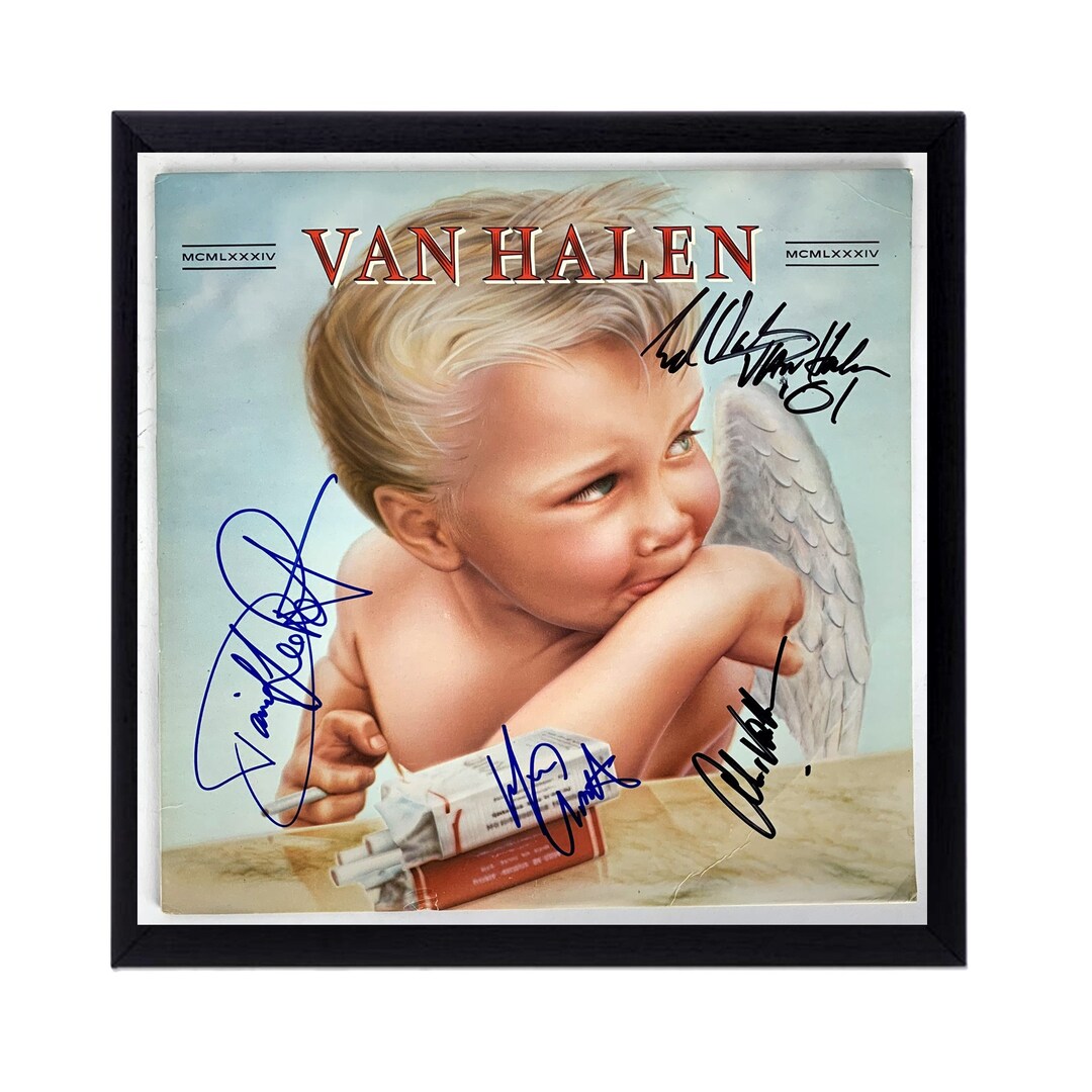 Van Halen Signed Autographed Album Cover Replica, Eddie Van Halen ...
