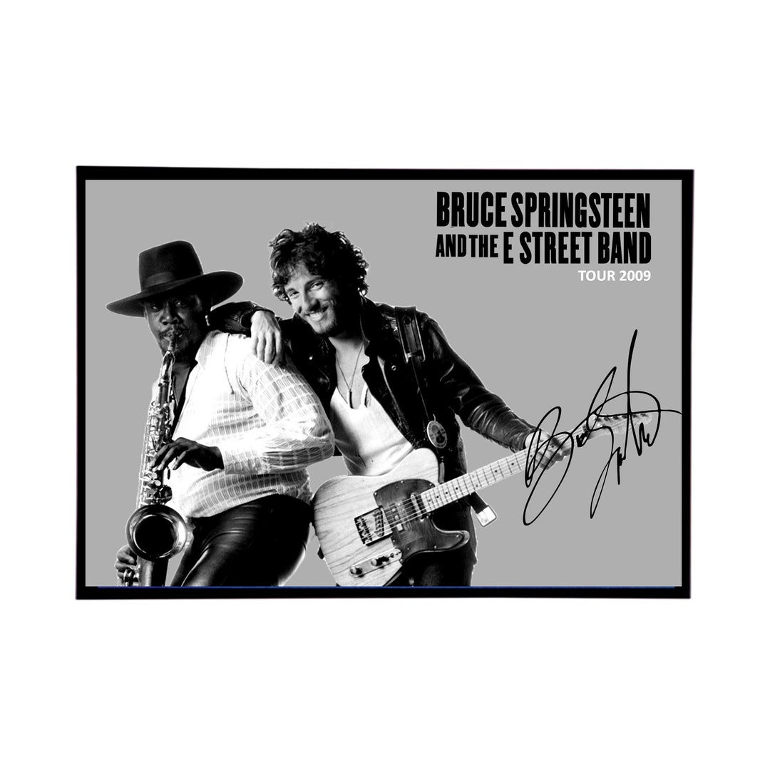FRAME INCLUDED, Autographed Bruce Springsteen 2009 Tour born to Run ...