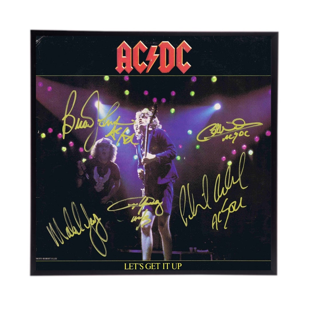 Acdc Autographed Album Cover Replica, - Etsy