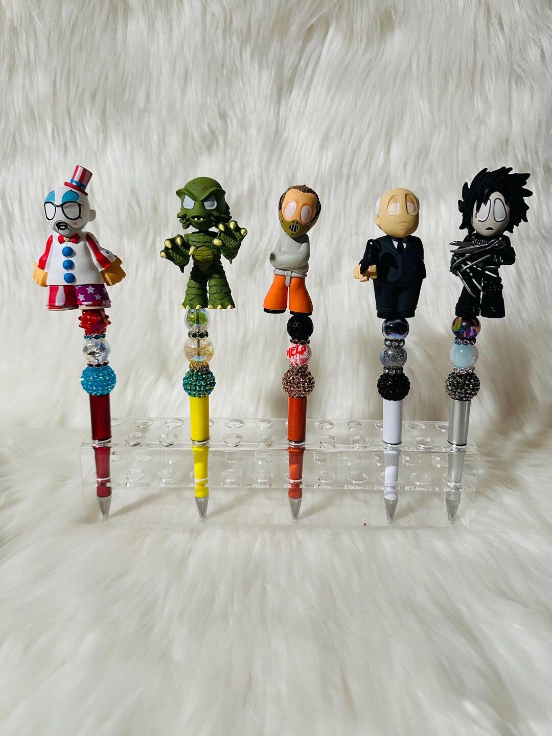 Beaded Pen Topped With Horror Characters, Pen Sets, Couple Pens ...