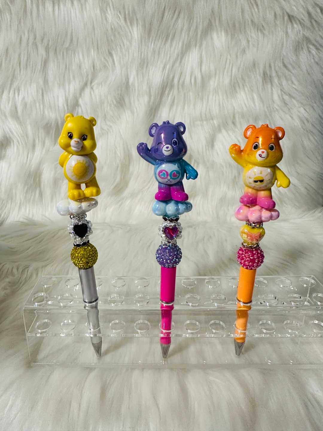 Care Bear Pens, Beaded Pen Topped With Care Bears, Care Bears, Pen Sets ...