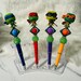 Beaded Pen Topped With Teenage Mutant Ninja Turtles, Cartoon Pens, Pen ...