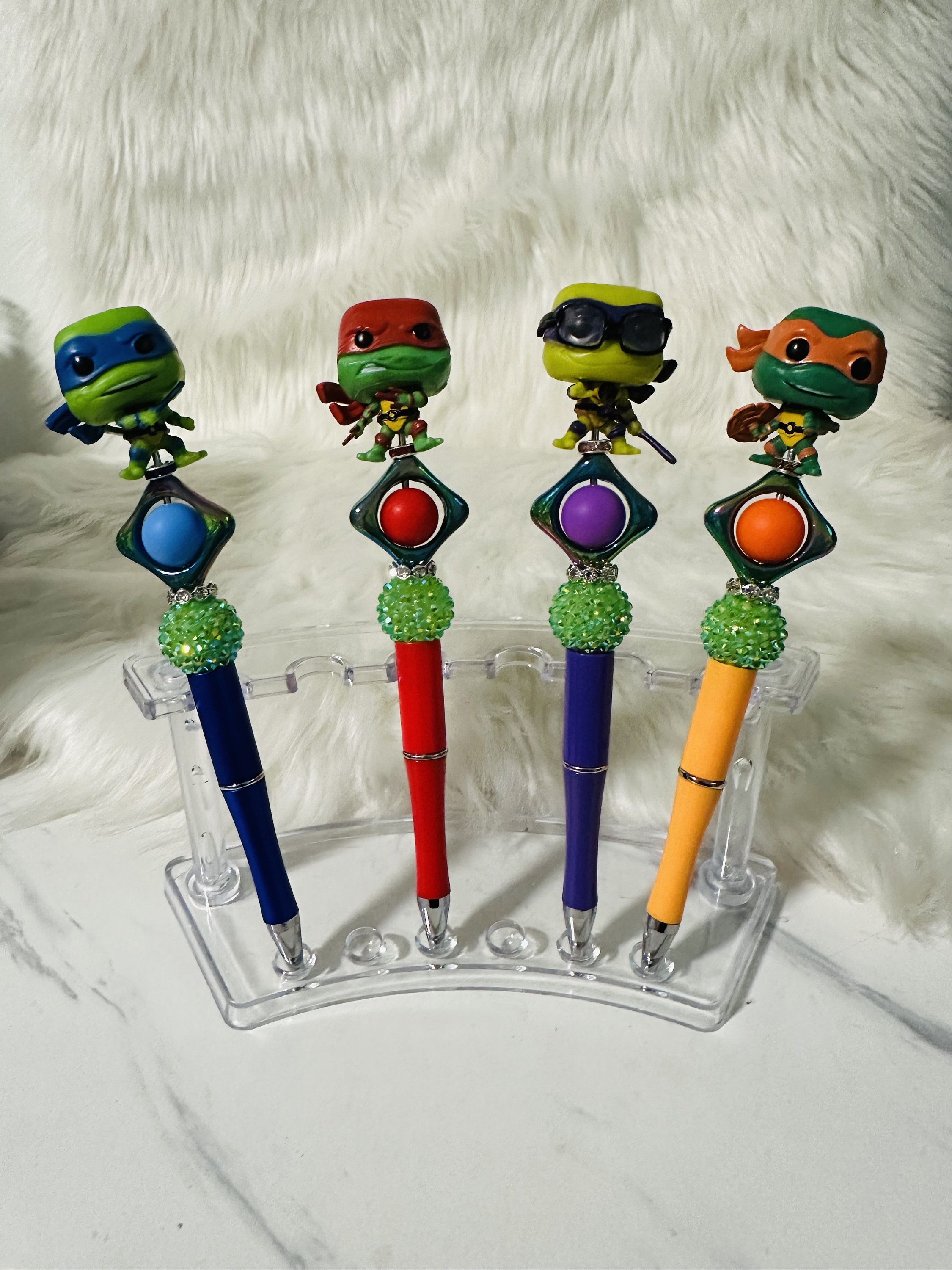 Beaded Pen Topped With Teenage Mutant Ninja Turtles, Cartoon Pens, Pen ...