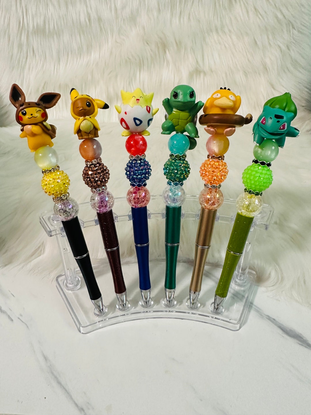 Beaded Pen Topped With Pokemon Characters, Pen Sets, Couple Pens ...