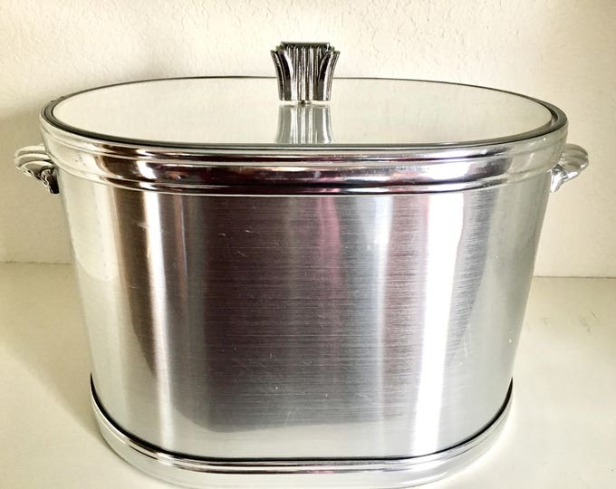 Retro Ice Bucket Wirh Sleek Modern Lines. Vintage Stainless - Etsy