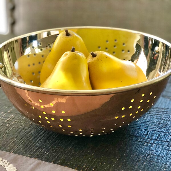 Copper Colander - Etsy