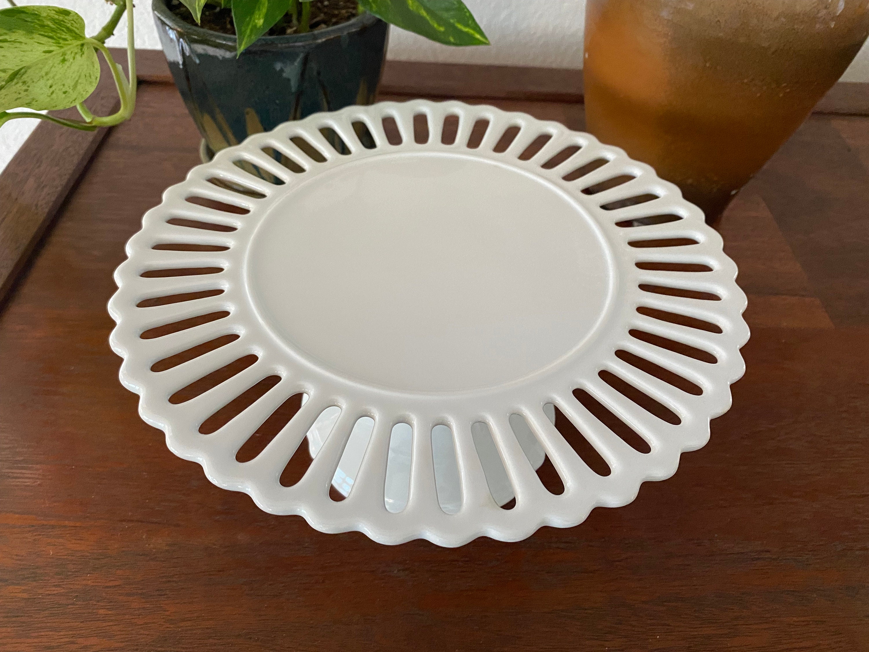 Mikasa Cake Stand Bridal Lace Pattern. Vintage White - Etsy